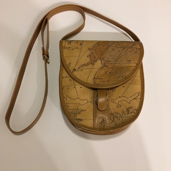 Bags | Tan Map Inspired Purse | Poshmark